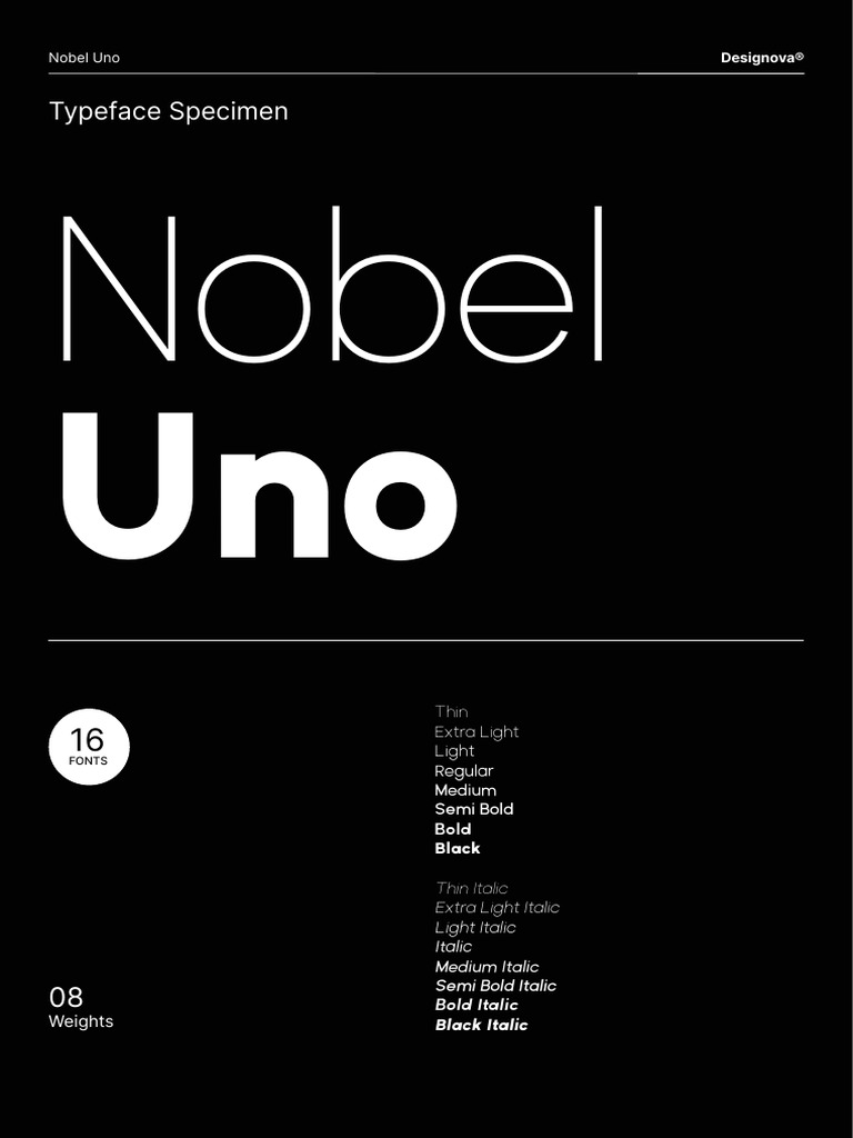 Nobel Uno - Specimen | PDF