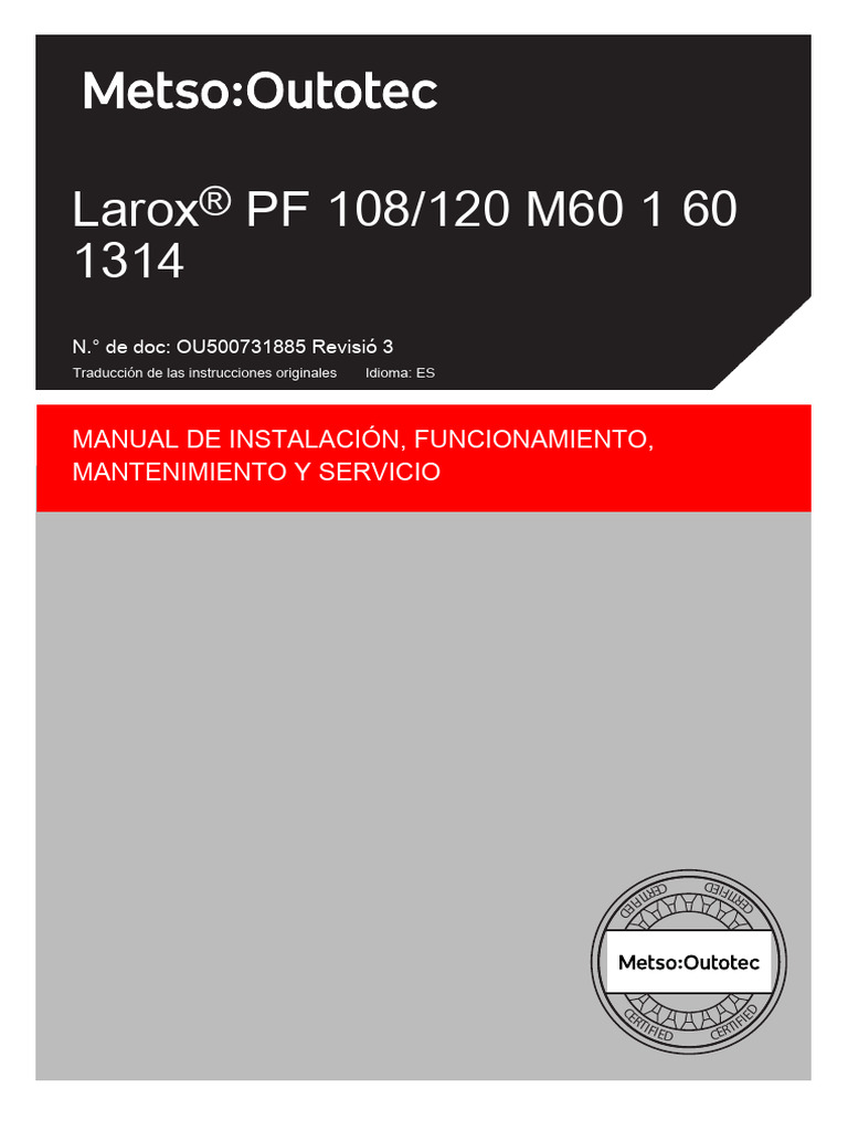 Larox PF108 | PDF