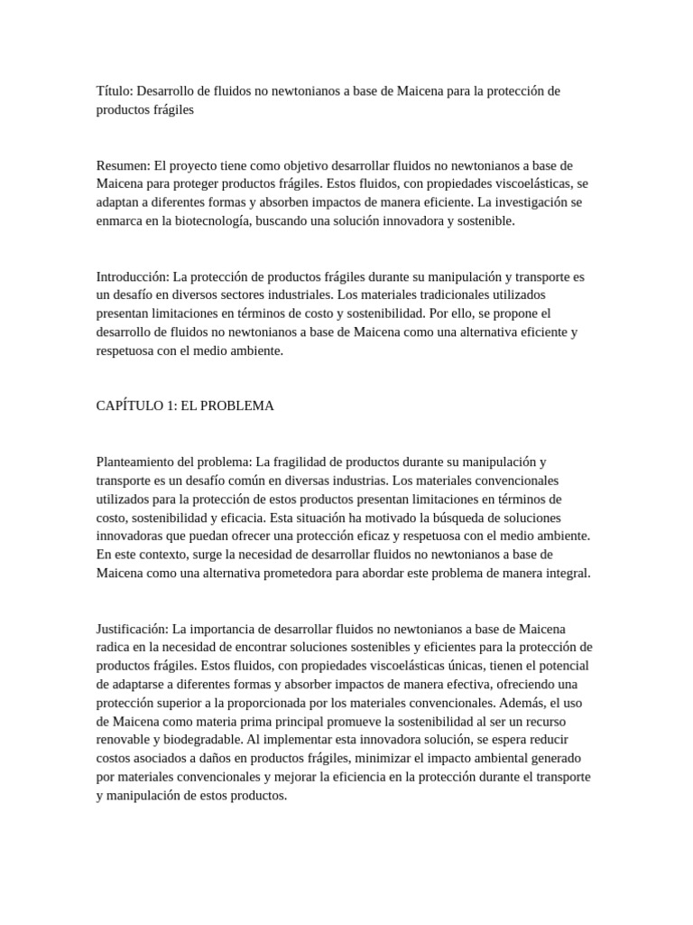 Proyecto Cap 1 y 2 | PDF