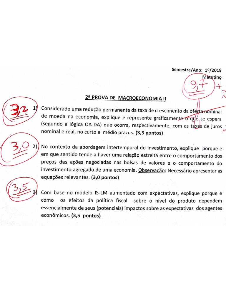 MACRO II - Prova 2 | PDF