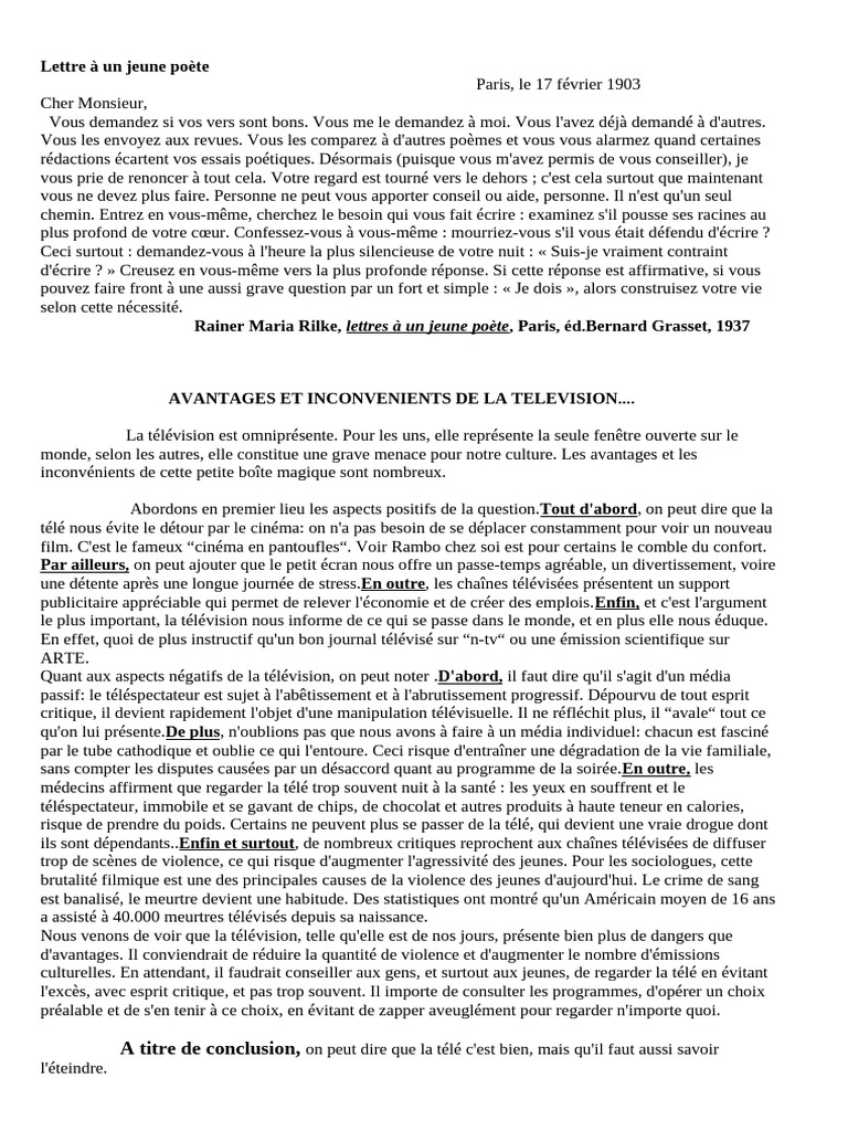 5eme Textes A Etudier | PDF