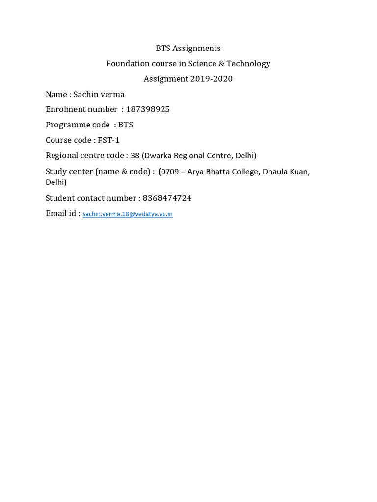 187398925 , BTS, FST - 01 | PDF