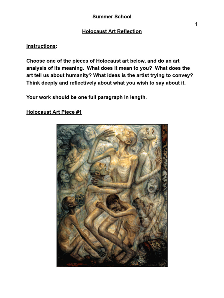SS 2024 - Unit 3 - Assignment 4 - Holocaust Art Reflection | PDF