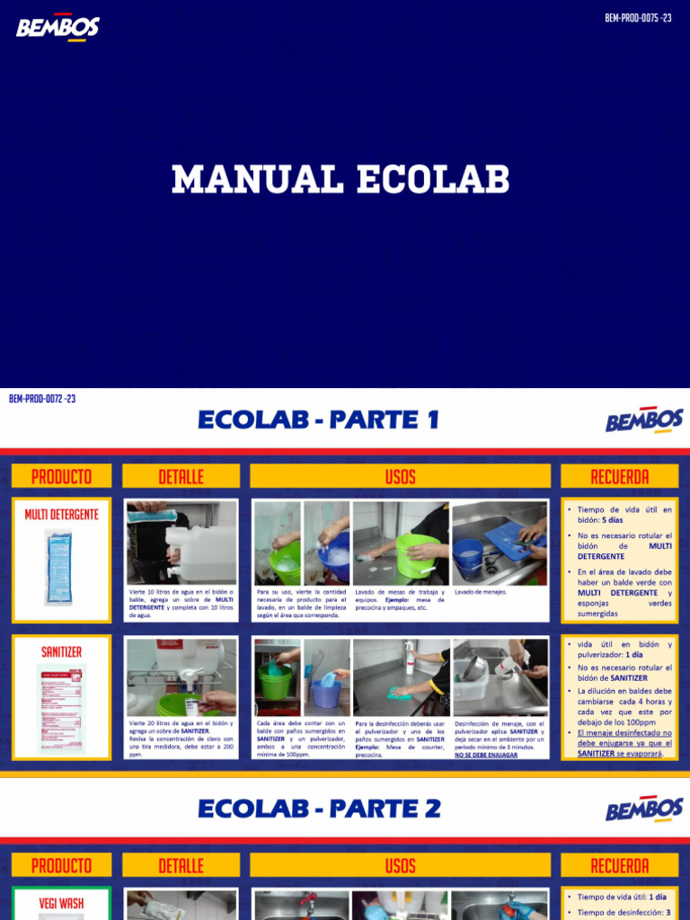 Manual Ecolab | PDF