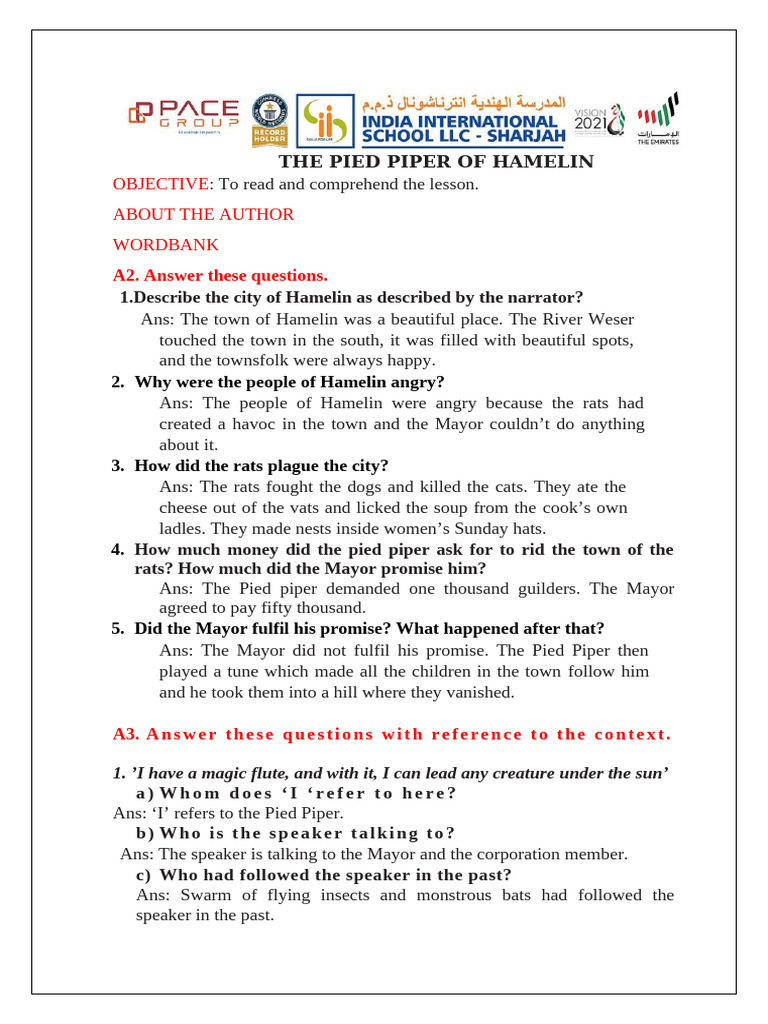 The Pied Piper of Hamelin | PDF