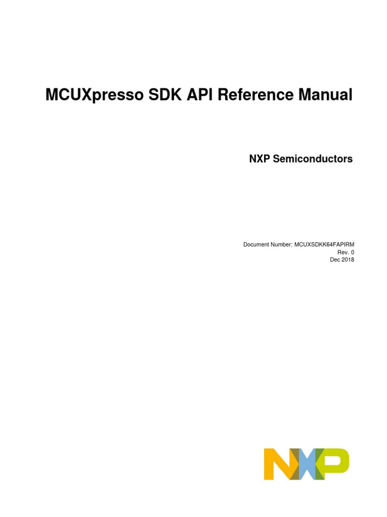 MCUXpresso SDK API Reference Manual - MK64F12 | PDF