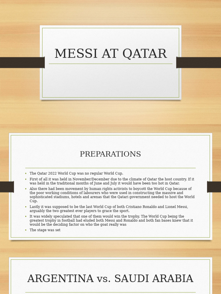 Messi at Qatar | PDF