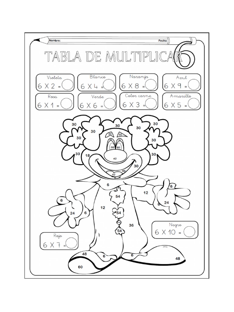Tabla Del 6 | PDF