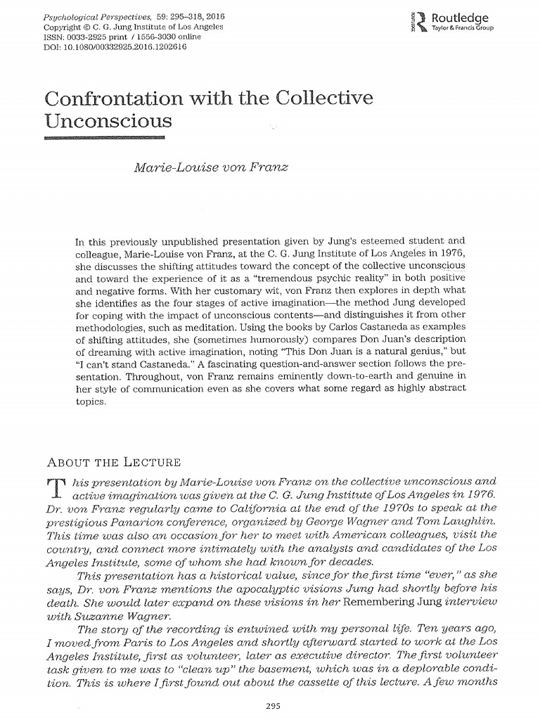 605 7 Confrontation With The Collective Unconscious | PDF