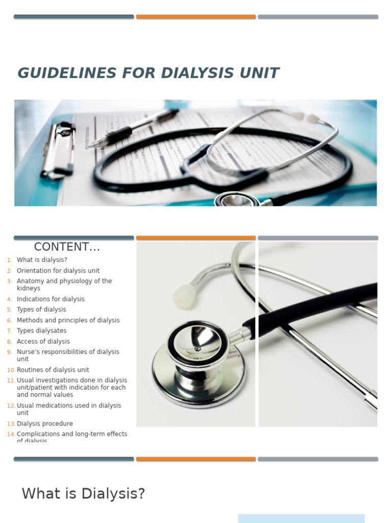 Guidelines for Dialysis Unit | PDF