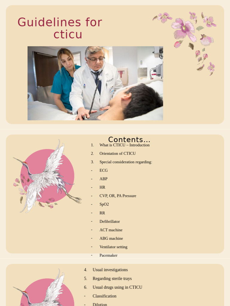 Guidelines For CTICU | PDF