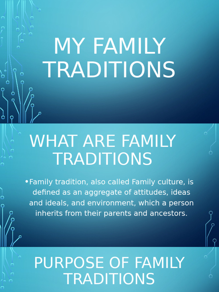 Family Traditions | PDF