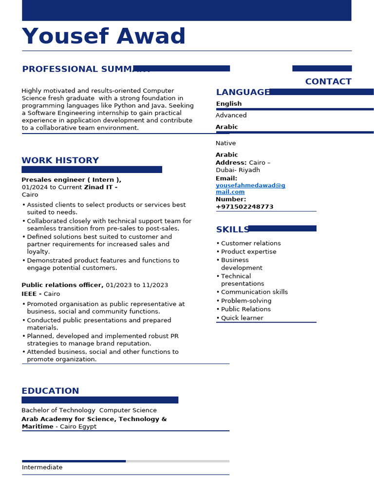 Yousef CV | PDF