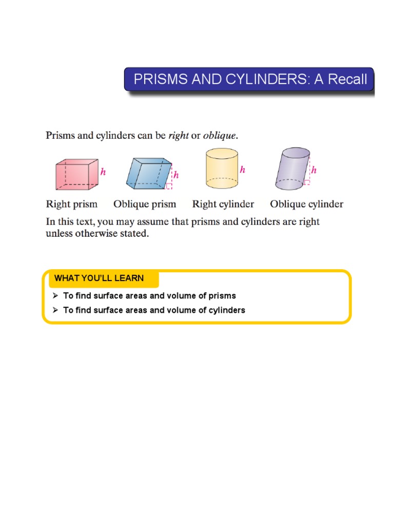 1 Prism&Cylinder | PDF