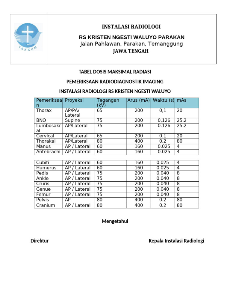 Dosis Constrain RSK | PDF
