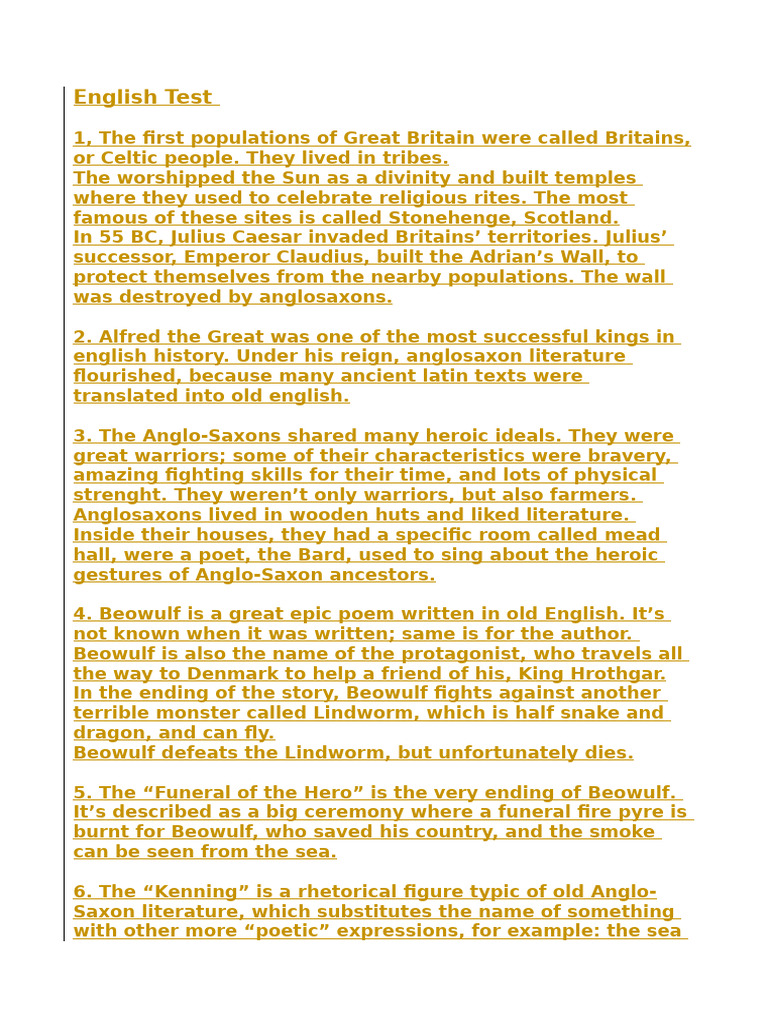 English Test | PDF