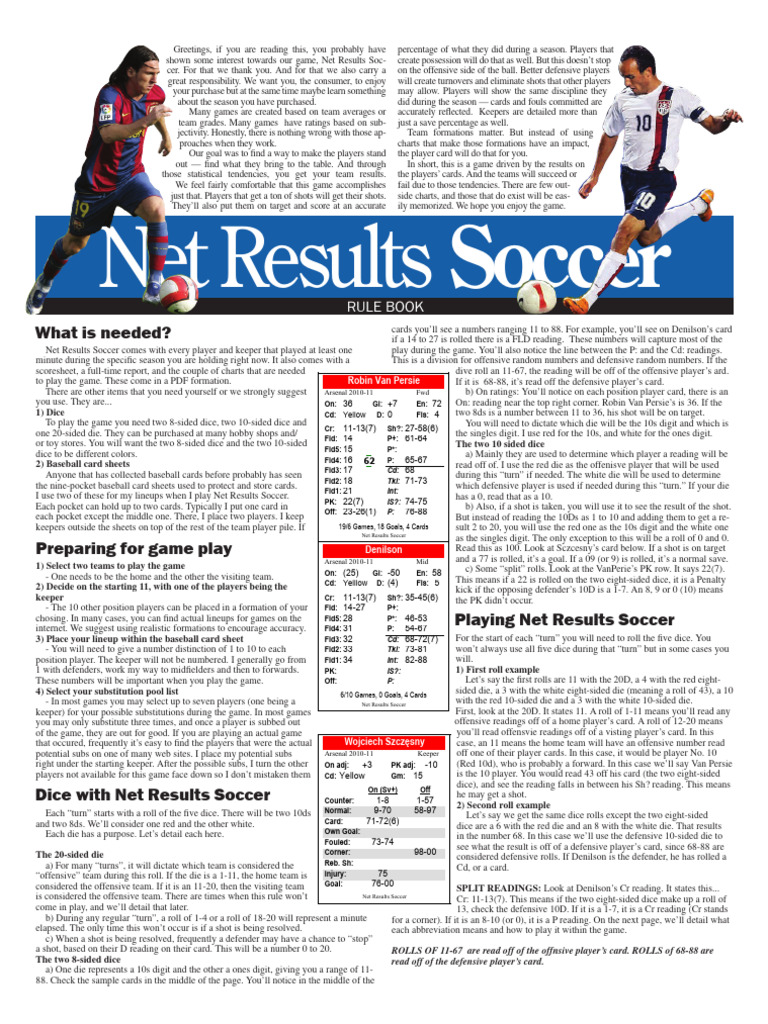 Net Results Soccer Rulebook | PDF | Association Football | Sports