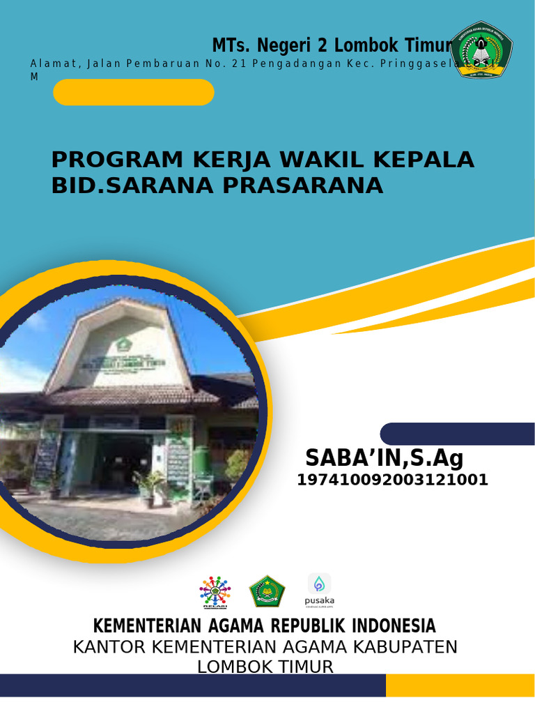 Cover Program Kerja Waka Sarpra | PDF