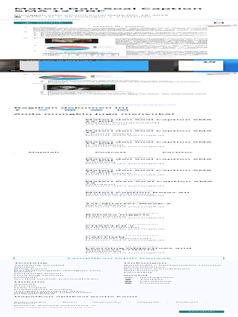 Materi Dan Soal Caption SMA 12 PDF PDF Web Software Software | PDF
