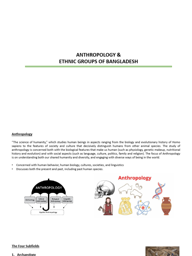 Lecture 02 Anthropology-1 | PDF