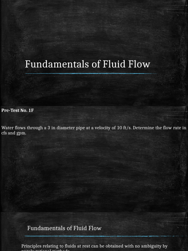 Fundamentals of Fluid Flow | PDF