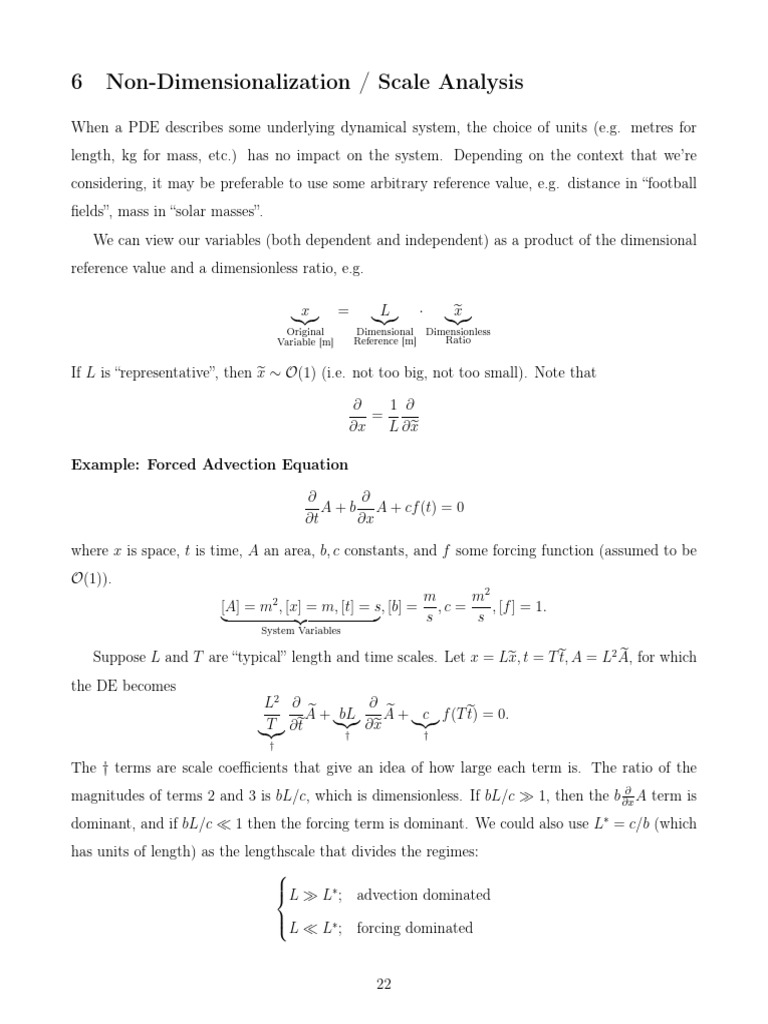 Non-Dimensionalization and Scale Analysis | PDF