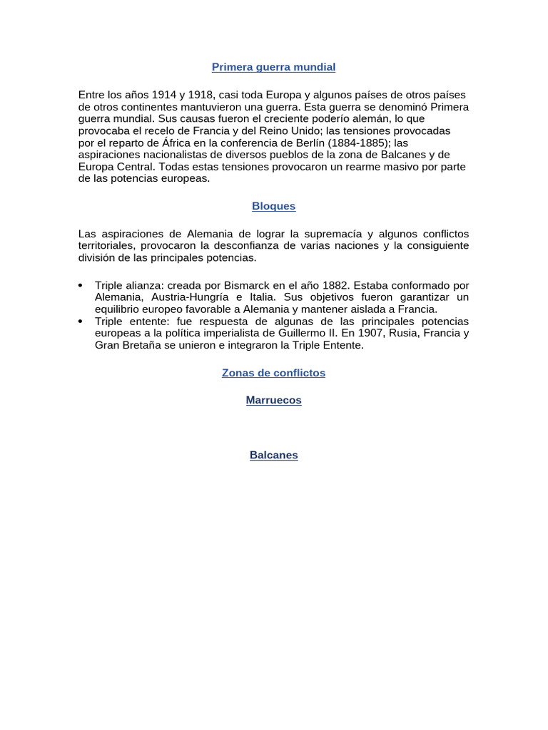 Primera Guerra Mundial | PDF