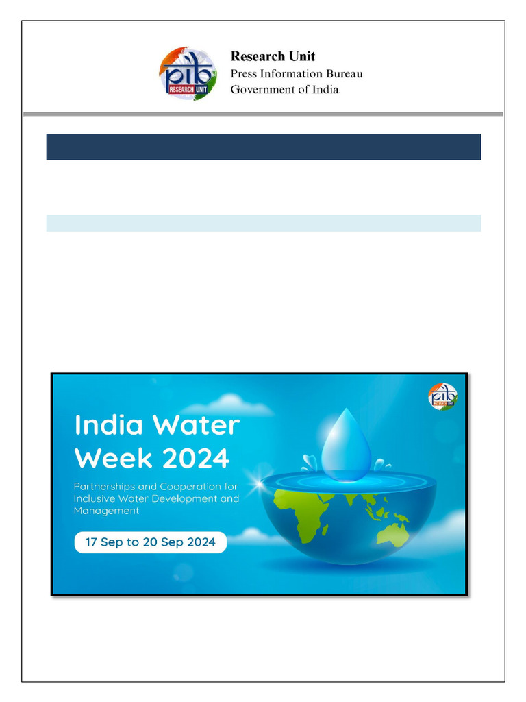 Water Week | PDF
