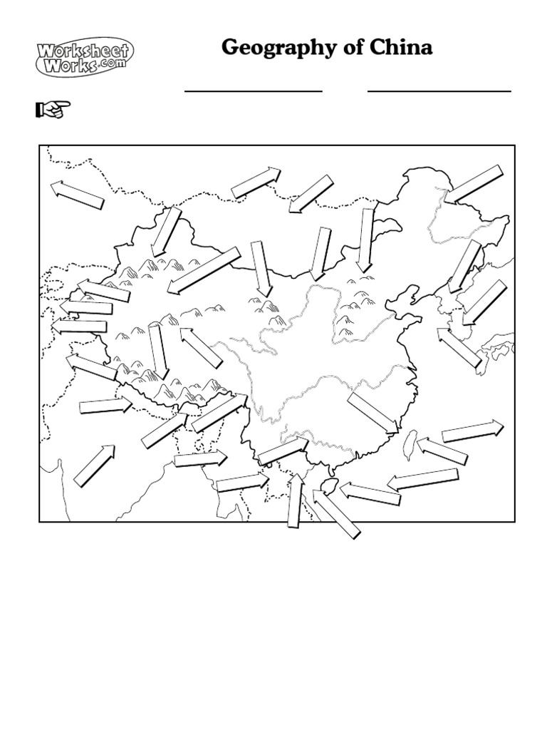 WorksheetWorks Geography of China 1 | PDF
