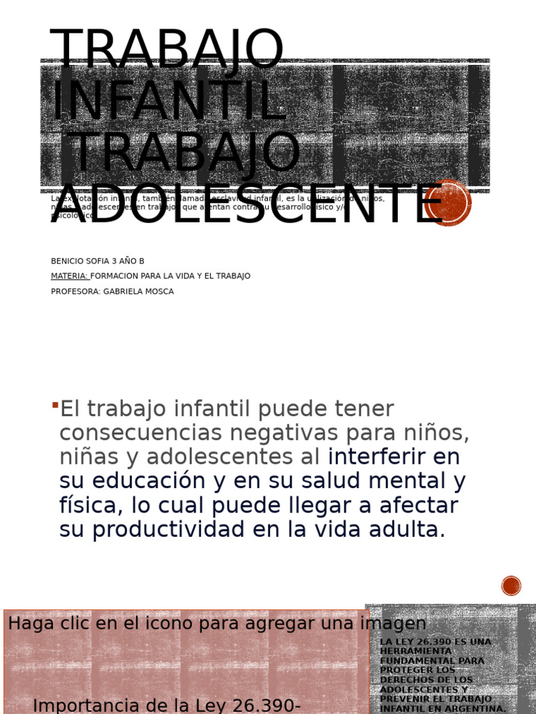 Ley 26.390 y Trabajo Infantil en Argentina | PDF | Trabajo infantil ...