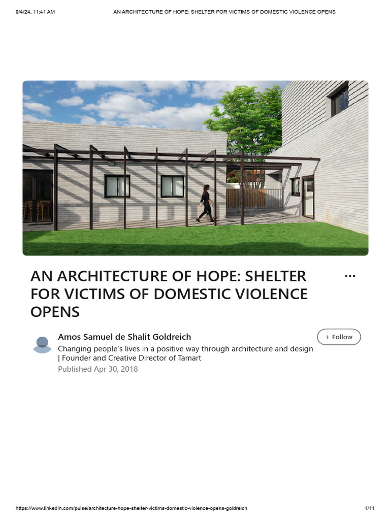 An Architecture of Hope - Shelter For Victims of Domestic Violence ...