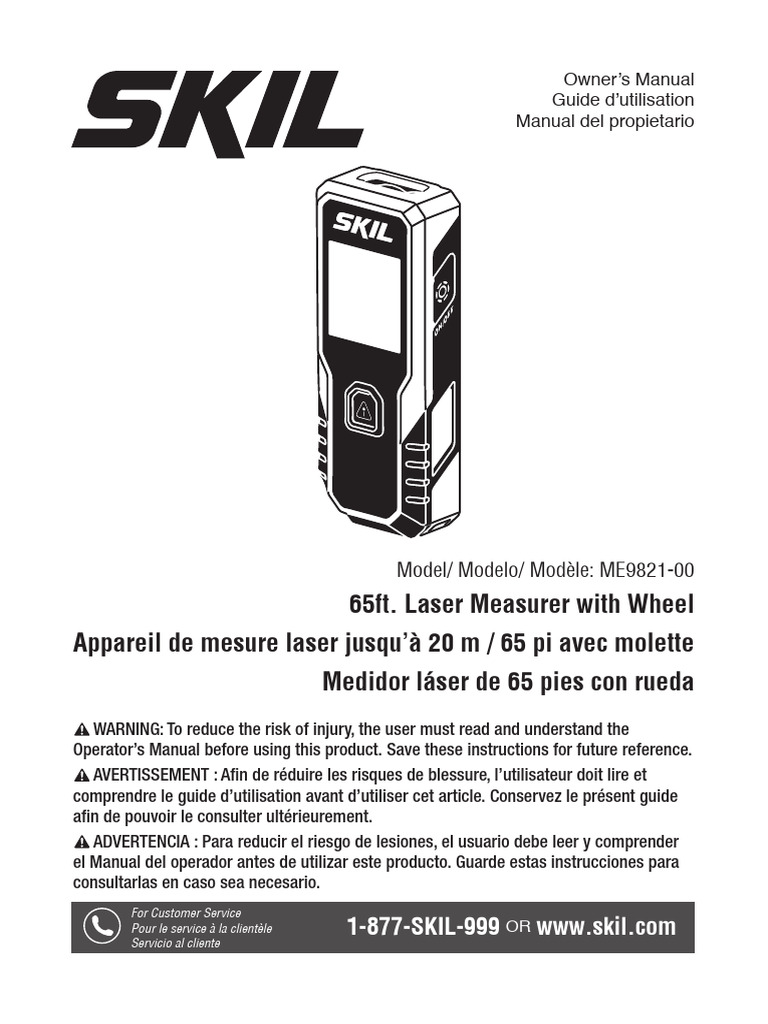 Skil Laser Measurer With Wheel Manual | PDF