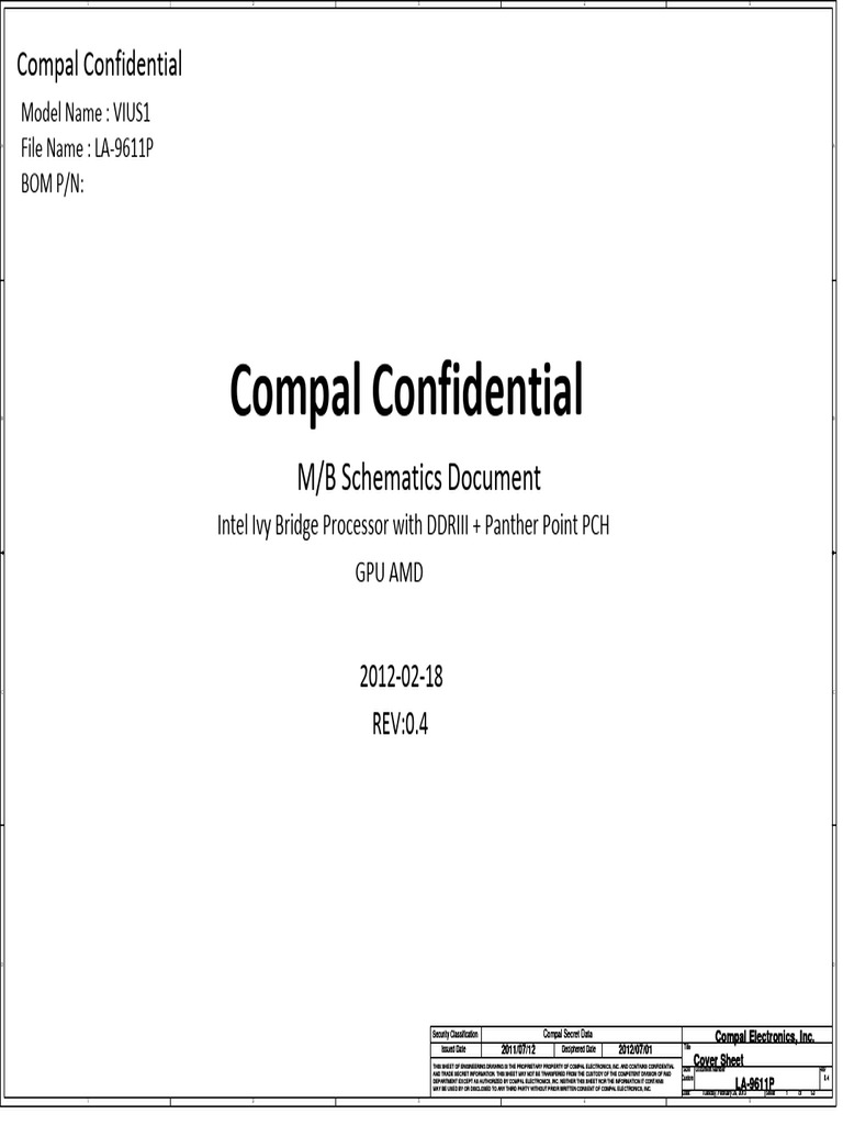 Skema Vius1 La-9611p Lenovo Thinkpad S3-S431 | PDF