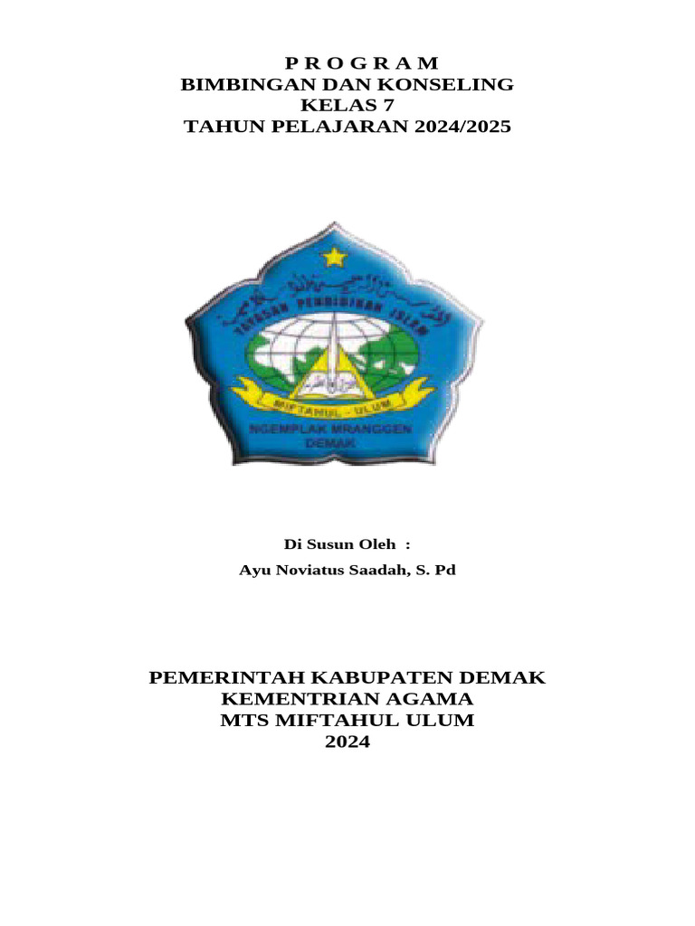 PROGRAM BK SMP KELAS 7 Mu-1 | PDF