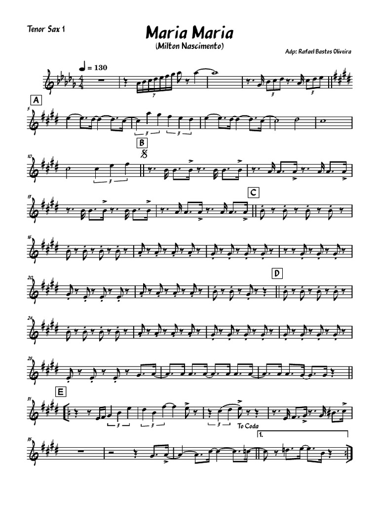 Maria Maria-Tenor - Sax - 1 | PDF