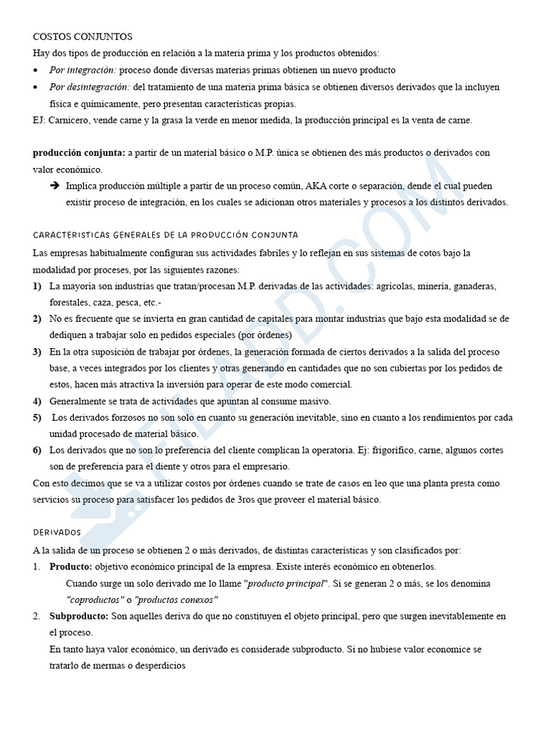 Capitulo 6 - Costos conjuntos | PDF