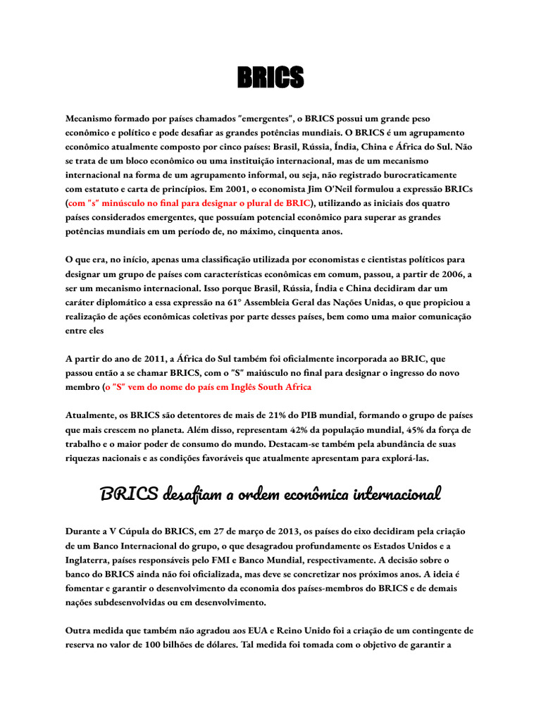 BRICS | PDF