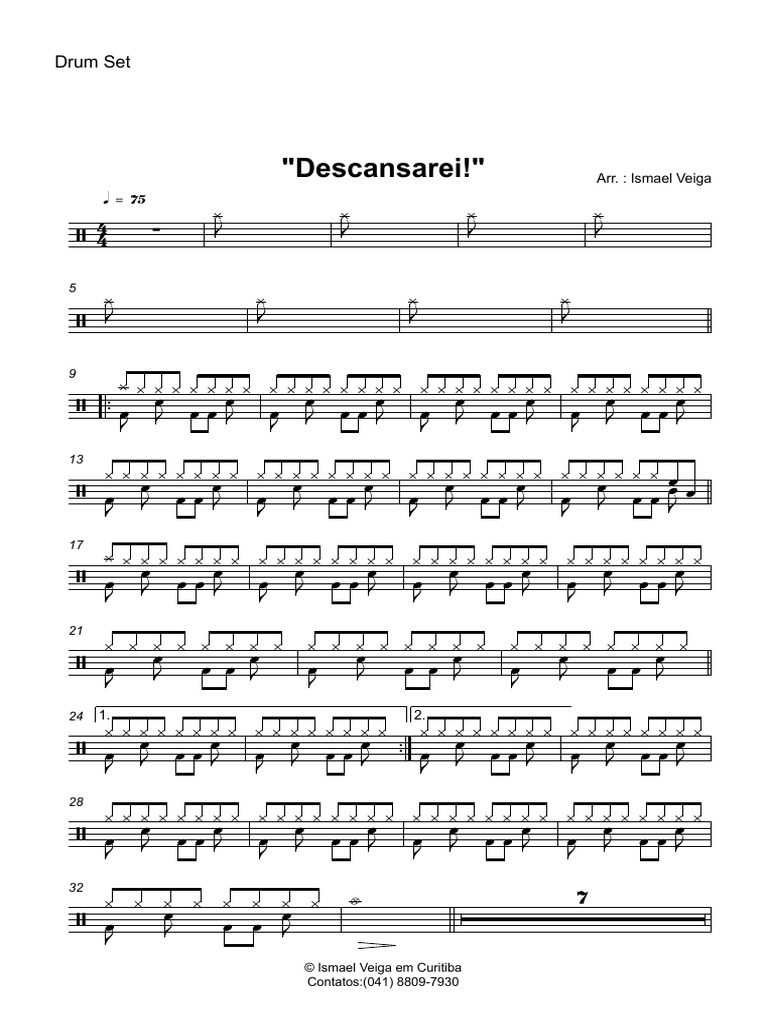 Descansarei - Drum Set | PDF