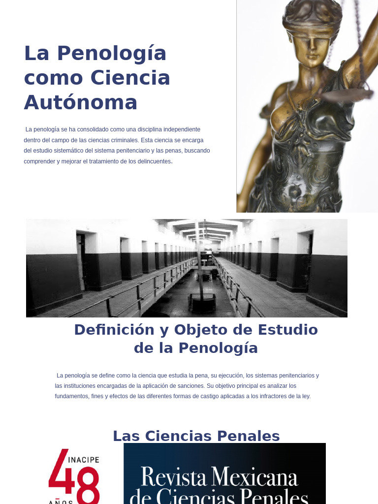 La Penologia Como Ciencia Autónoma | PDF