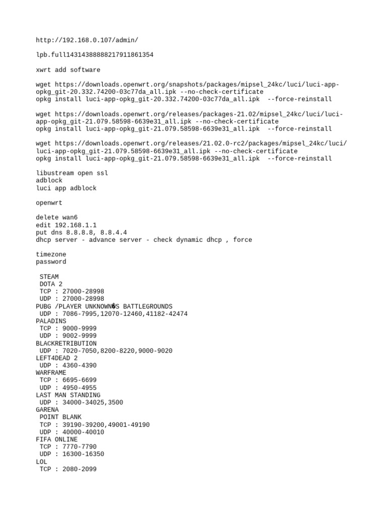 XWRT Software Luciapp | PDF