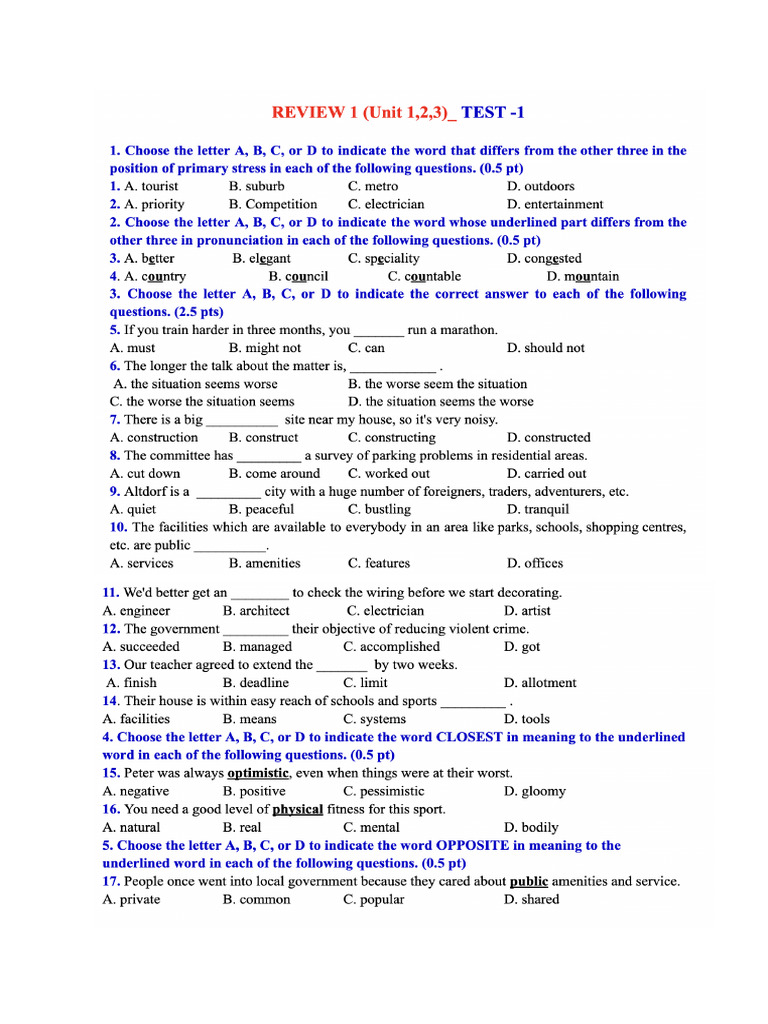G9 - Test U1,2,3 | PDF