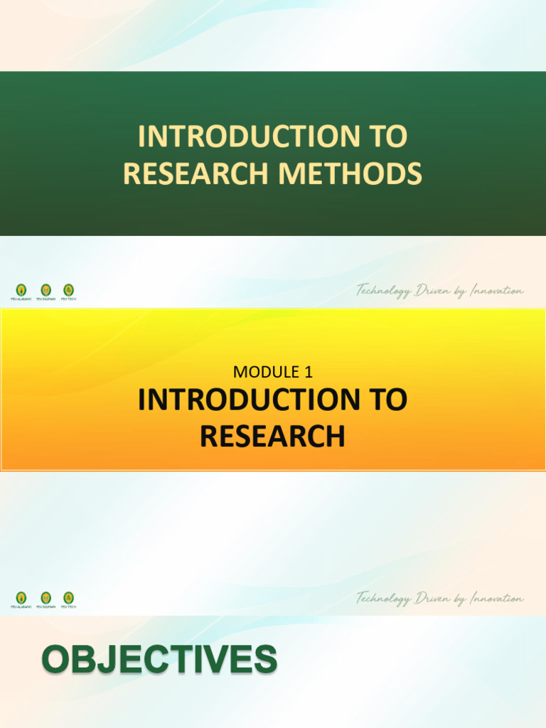 Module 1 - Introduction to Research Methods | PDF