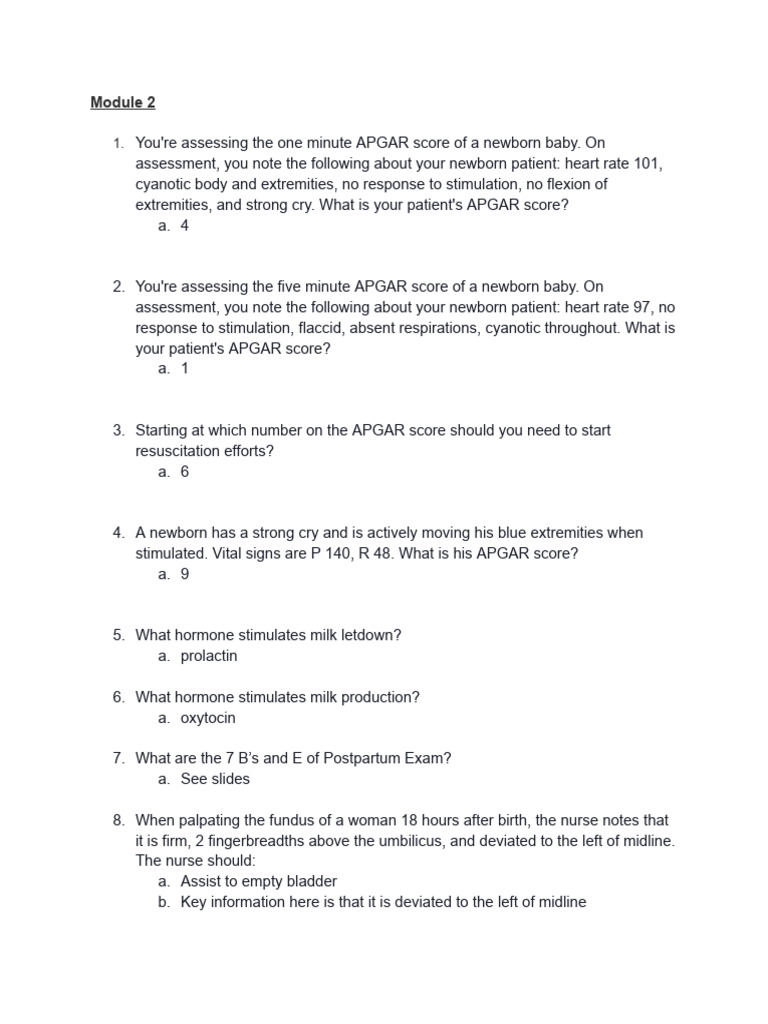 Module 2 Study OB ANSWERS | PDF