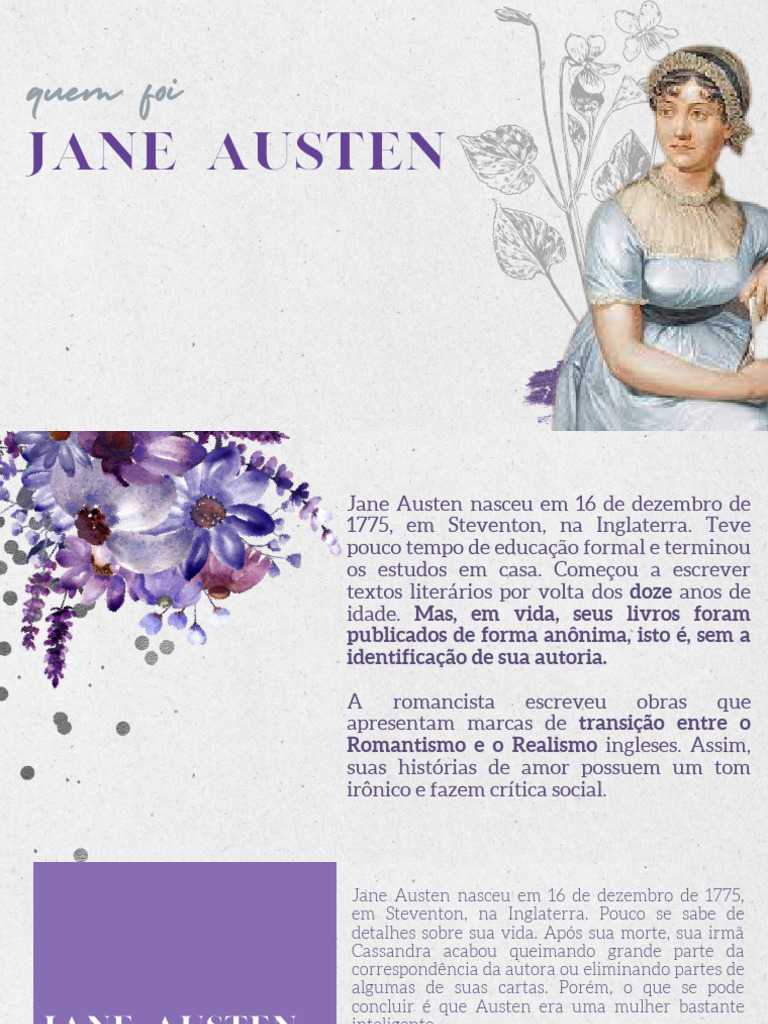 Biografia de Jane Austen | PDF
