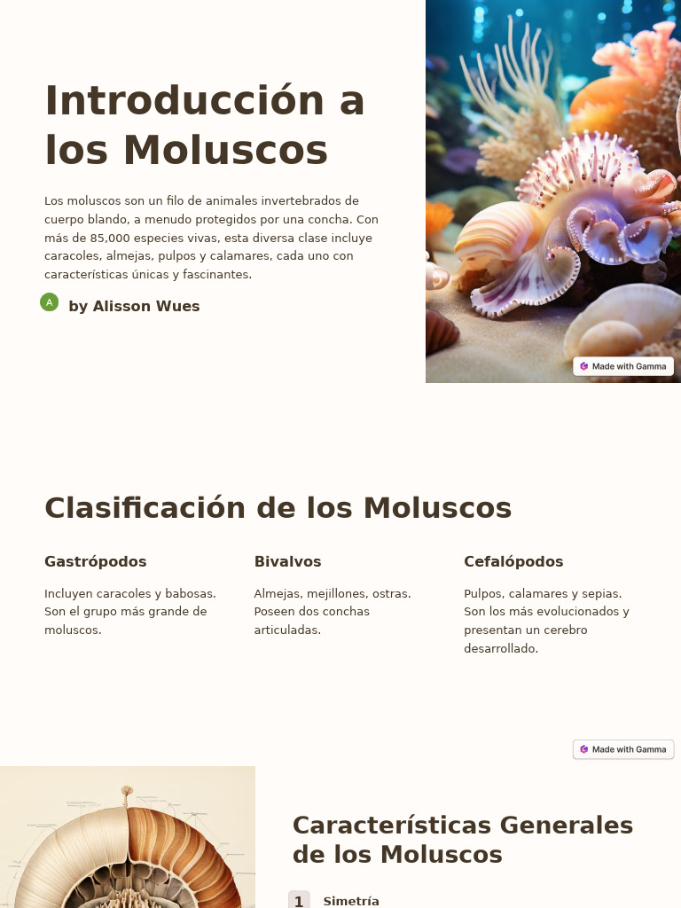 Introduccion A Los Moluscos | PDF