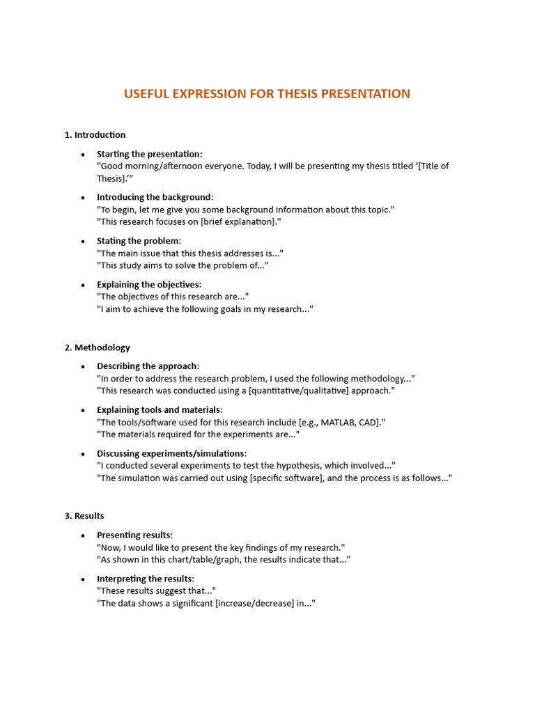 Expression and Parts of Presentations | PDF