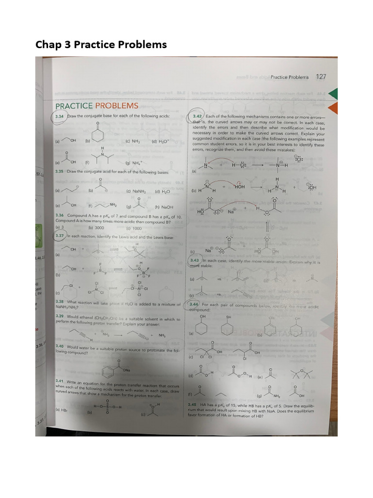 Chap 3+4 Practice Problems | PDF