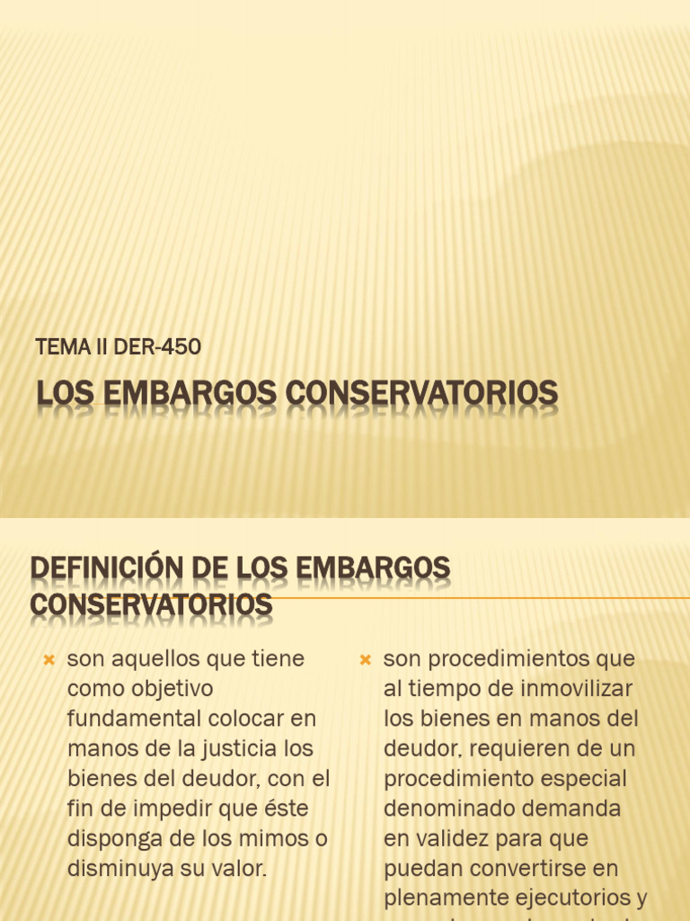 Embargo Conservatorio | PDF
