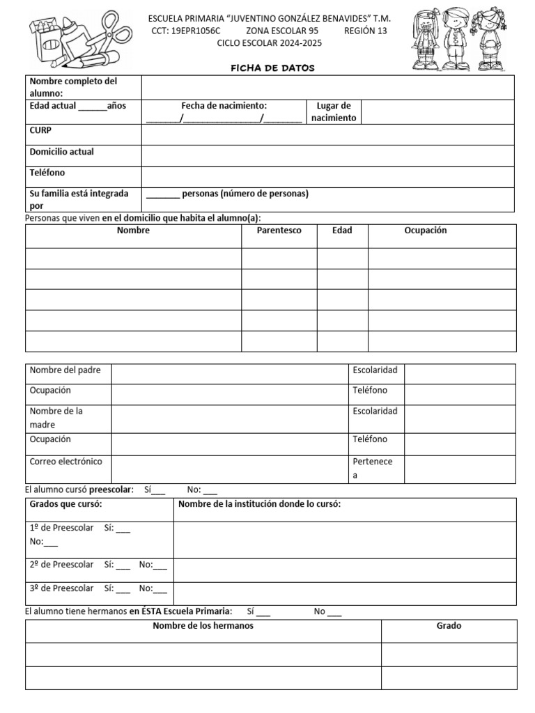 Hoja de Datos Primer Grado | PDF