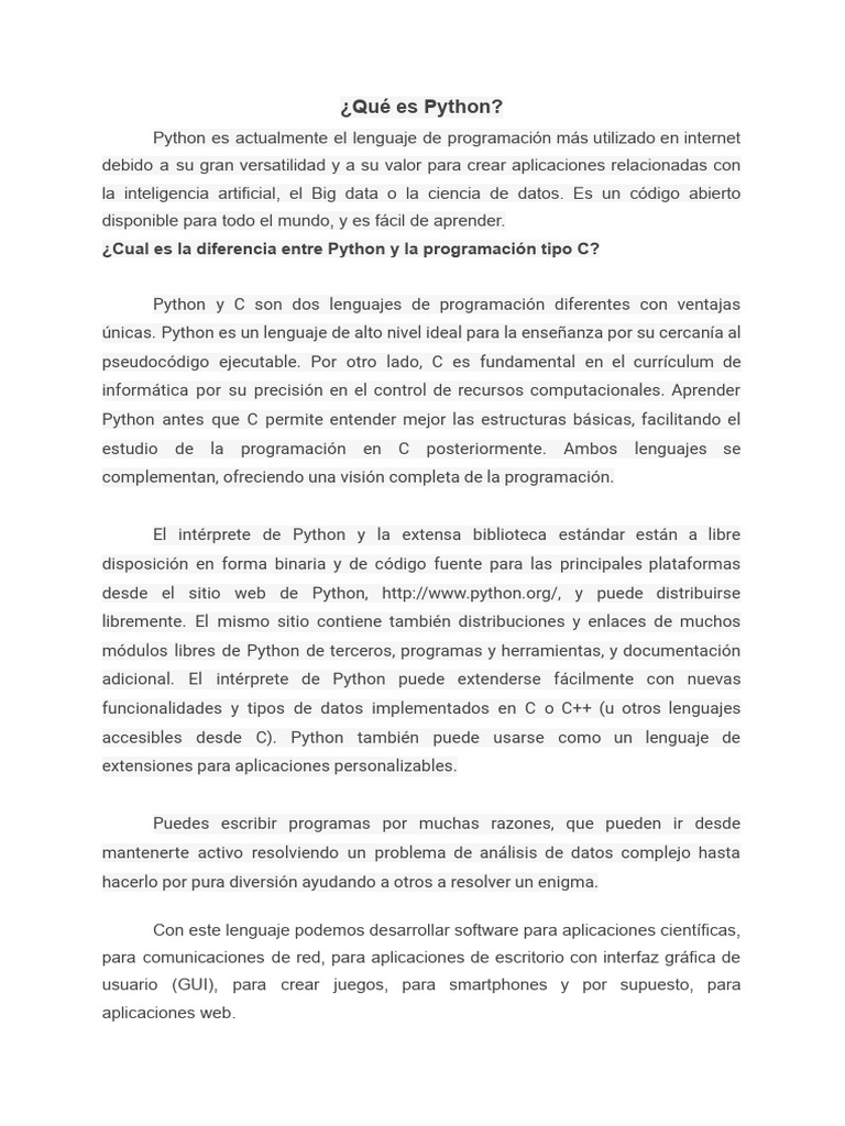 ¿Qué Es Python | PDF